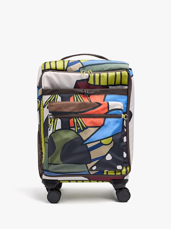 TRAVEL SUITCASE WITH PRINTED NYLON