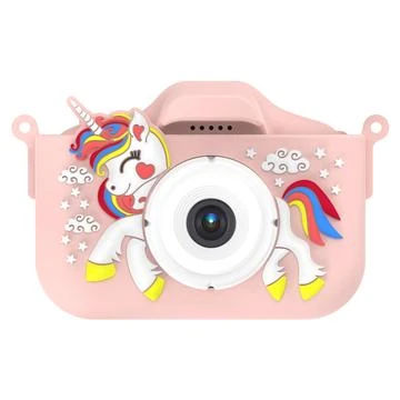 UNICORN KIDS CAMERA WITH 32GB MEMORY CARD & CARD READER (OPEN BOX - EXCELLENT) - PINK
