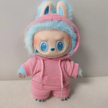 SWEATSUIT OUTFIT SET LABUBU DOLL 17CM - PINK