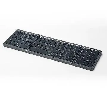 B089 FOLDABLE WIRELESS KEYBOARD WITH TOUCHPAD - 81 KEYS - GREY