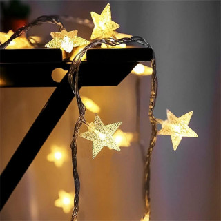 Star light - lampice zvezdice toplo bele 3m