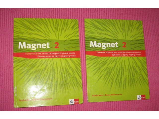 NEMAČKI JEZIK 6, MAGNET 2 KOMPLET + 2 CD 2016. KAO NOVO