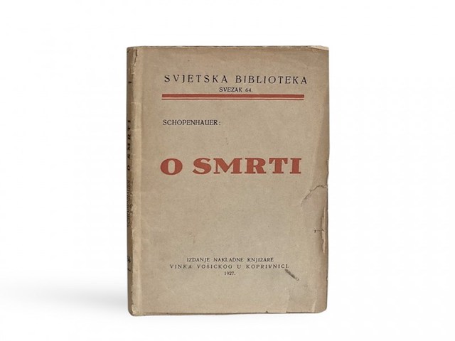 Šopenhauer - O smrti (1927)
