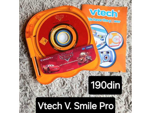 Vtech V. Smile Pro CD Cars Munja Mek Kvin
