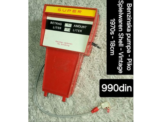 Benzinska pumpa Piko Spielwaren Shell vintage 1970s