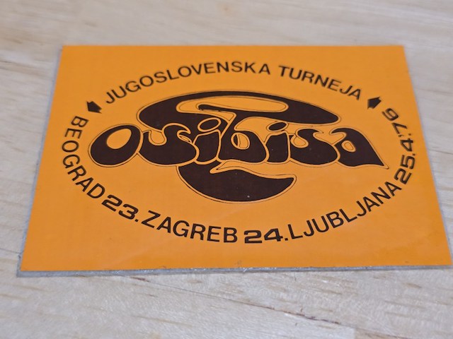 Nalepnica Osibisa Jugoslovenska turneja 1976