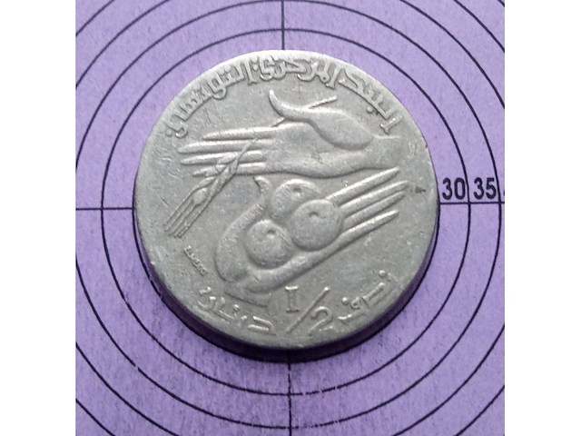 Tunis half dinars 1997g km303