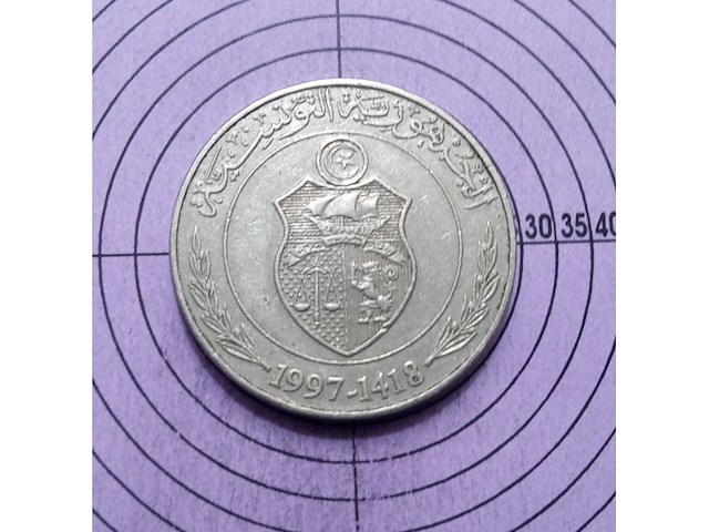 Tunis half dinars 1997g km303
