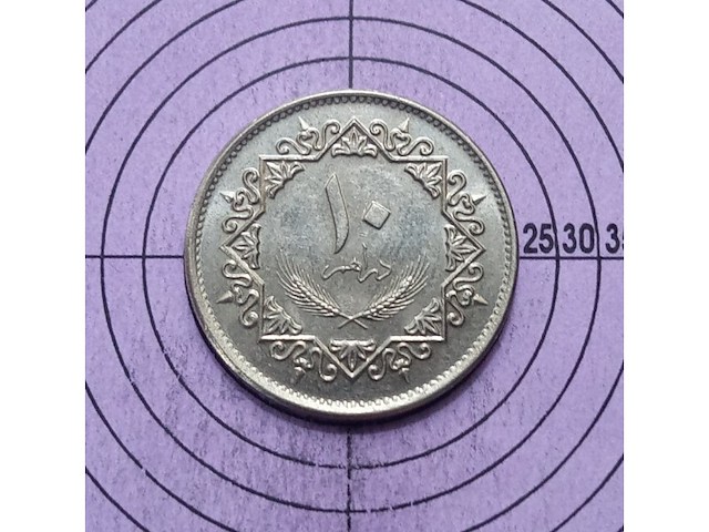 Libija 10 dirhams 1975g km15