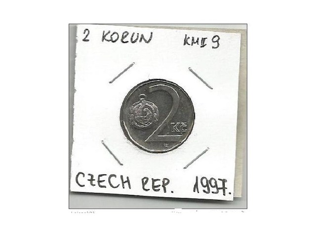 b4 Czech Republic 2 korun 1997. KM#9