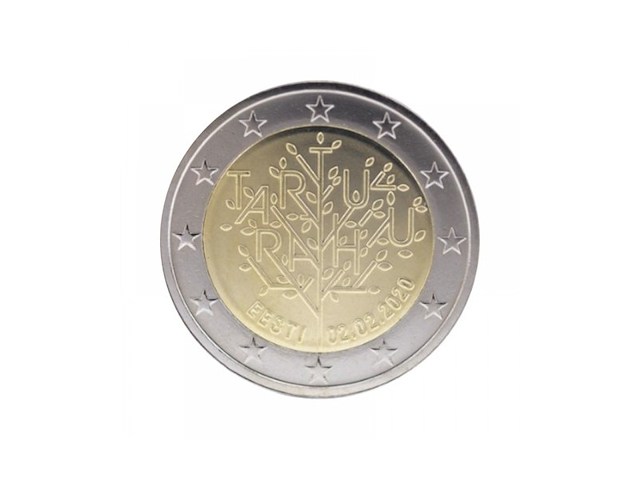 ESTONIJA 2 euro 2020 UNC Treaty of Tartu
