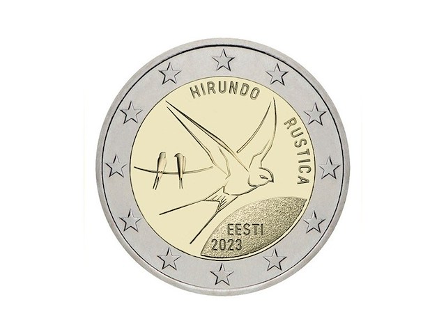 ESTONIJA 2 euro 2023 UNC Barn Swallow