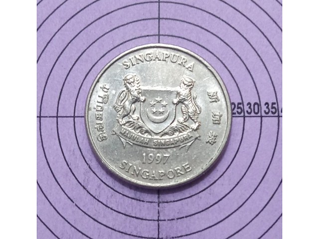 Singapur 20 cents 1997g km101