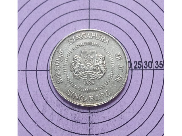Singapur 10 cents 1986g km51