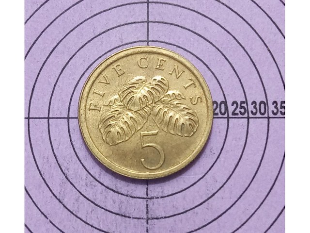 Singapur 5 cents 1989g km50