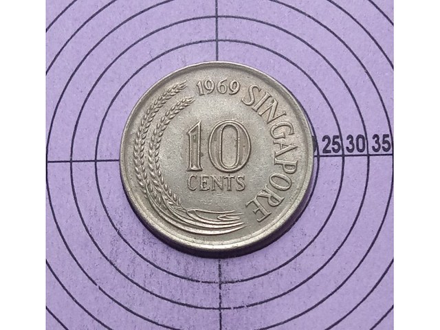 Singapur 10 cents 1969g km3