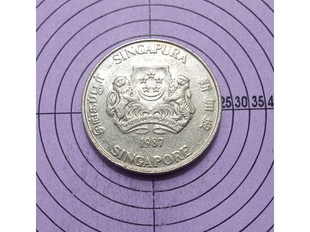 Singapur 20 cents 1987g km52