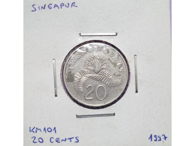 Singapur 20 cents 1997g km101