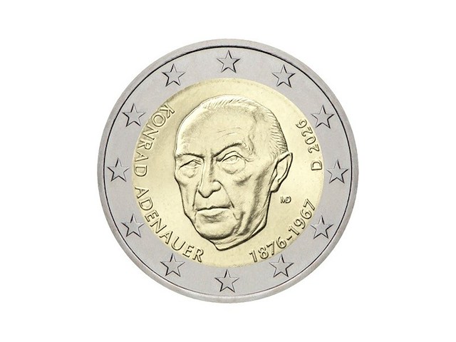 NEMACKA 2 euro 2026 UNC Konrad Adenauer