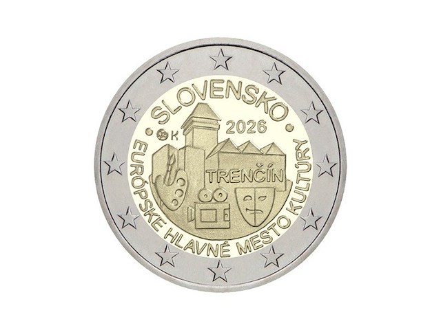 SLOVACKA 2 euro 2026 UNC Trenčín