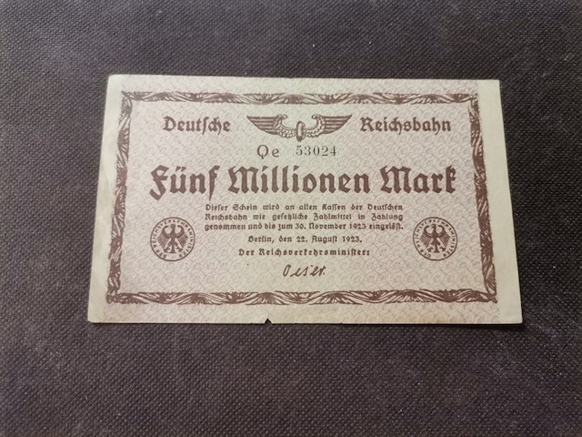 GERMANY 5.000.000 MARK 1923