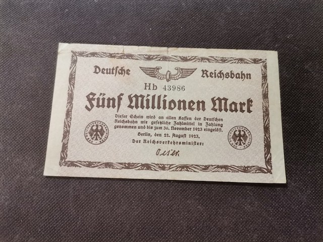 GERMANY 5.000.000 MARK 1923