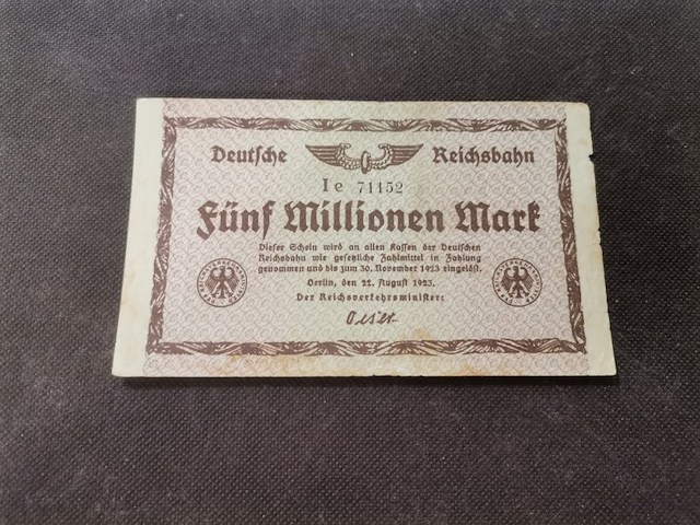 GERMANY 5.000.000 MARK 1923
