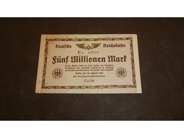 GERMANY 5.000.000 MARK 1923