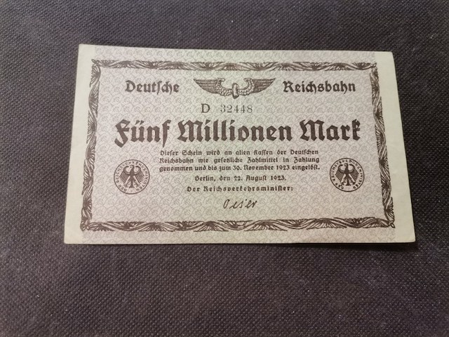 GERMANY 5.000.000 MARK 1923 (2)