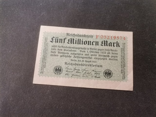 GERMANY 5.000.000 MARK 1923