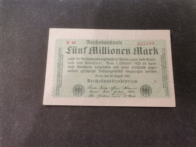 GERMANY 5.000.000 MARK 1923