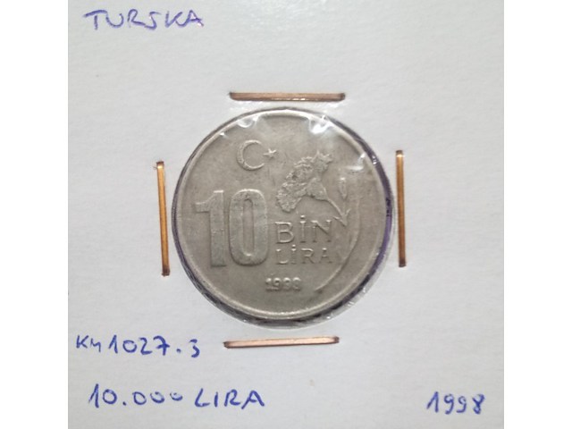 Turska 10 bin lira 1998g km1027.3
