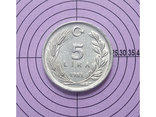 Turska 5 lira 1983g km949.2