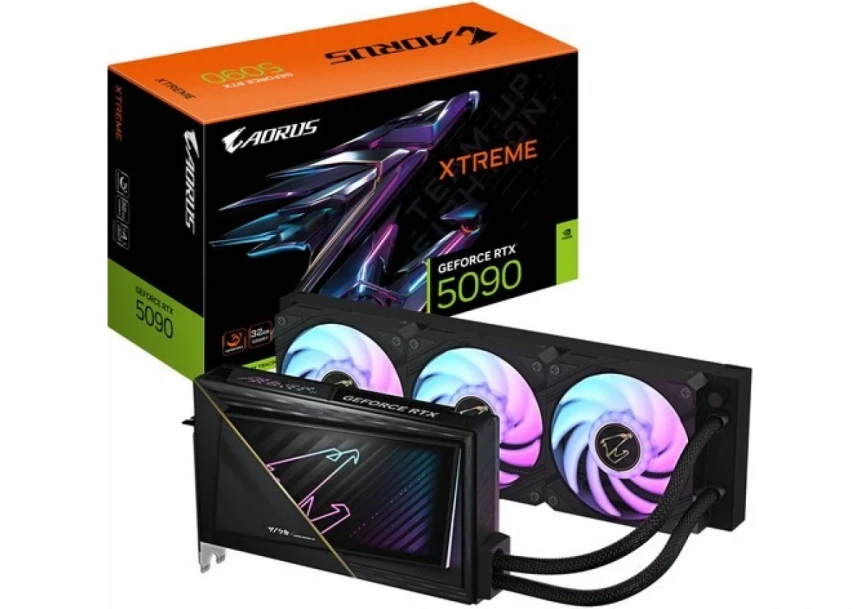 Graficka karta GIGABYTE RTX 5090AORUS XTREME WATERFORCE WB 32GB GV-N5090AORUSX W-32GD