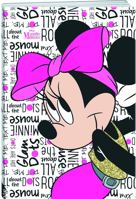 Sveska Minnie Mouse sa sljokicama Premium A4
