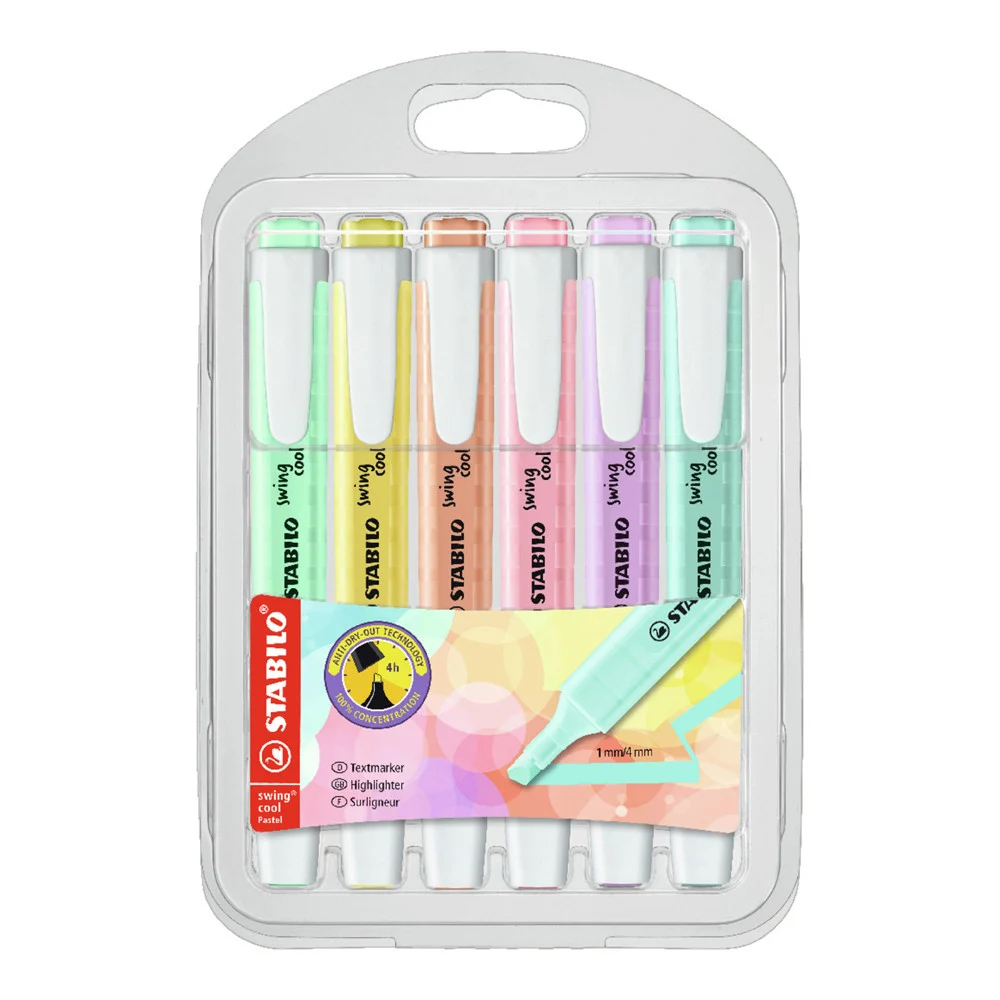Text marker Stabilo 275-6-08 Swing Cool Pastel set 1-6