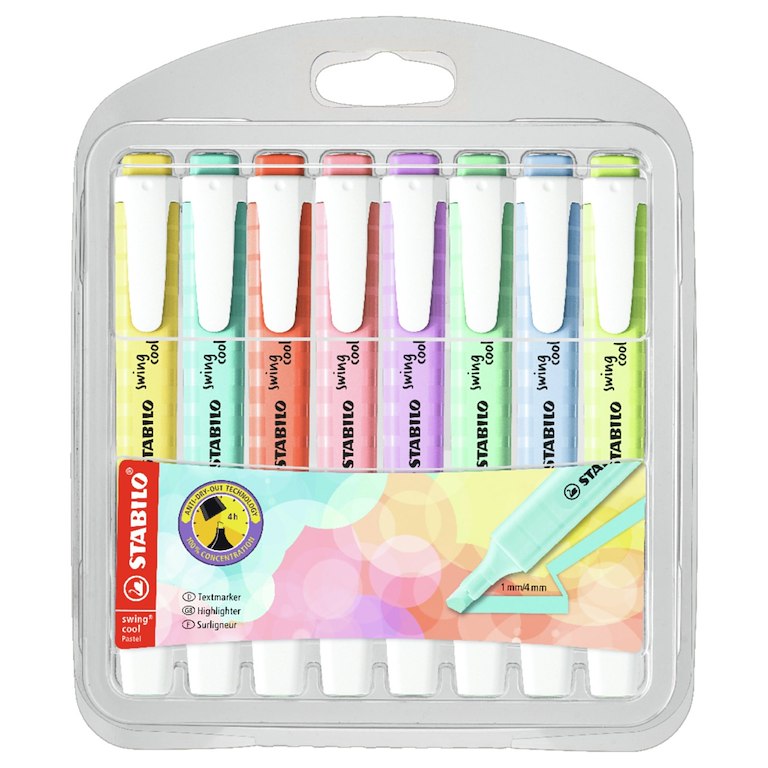 Text marker Stabilo Swing Cool Pastel set 1-8