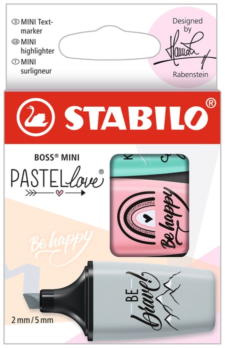 Text marker Stabilo Boss Mini Pastel Love set 1-3
