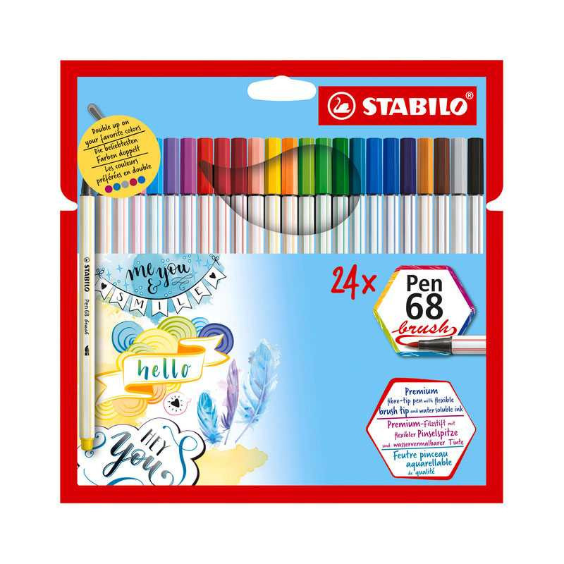 Brush pen68 Stabilo set 1-24