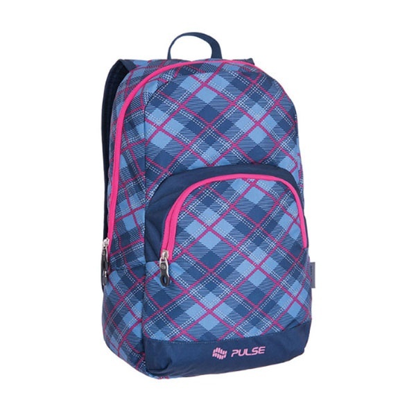 Ranac za tinejdžere PULSE - Solo pink plaid