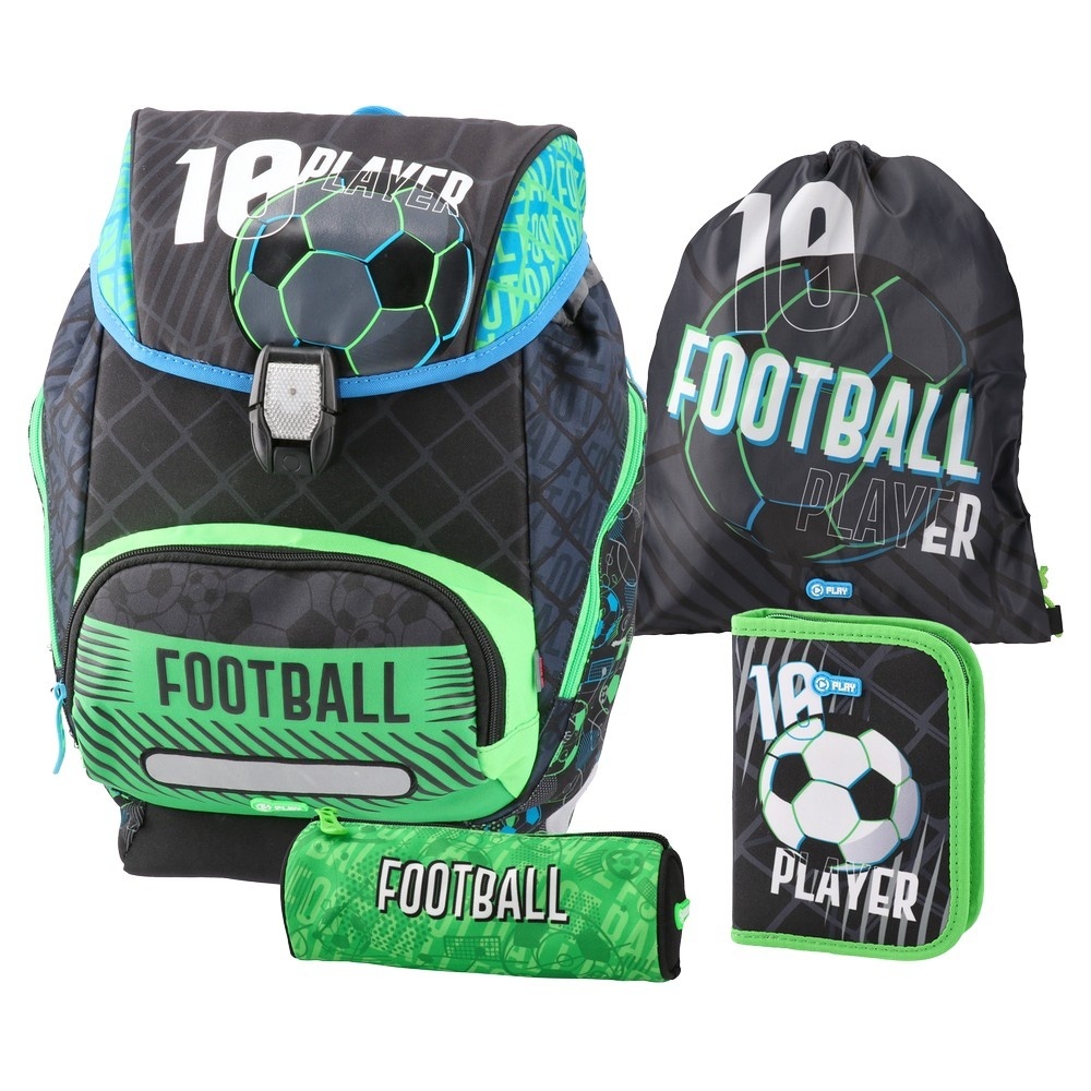 Anatomski ranac Logic set 4 u 1 - Neon Football