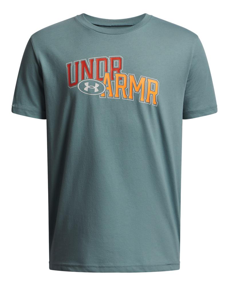 UA Overlay Wordmark Boys' Short Sleeve