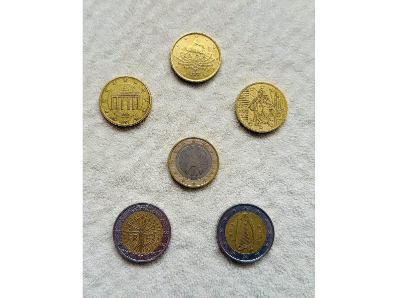 Metalne kovanice EURO LOT iz 2002 godine