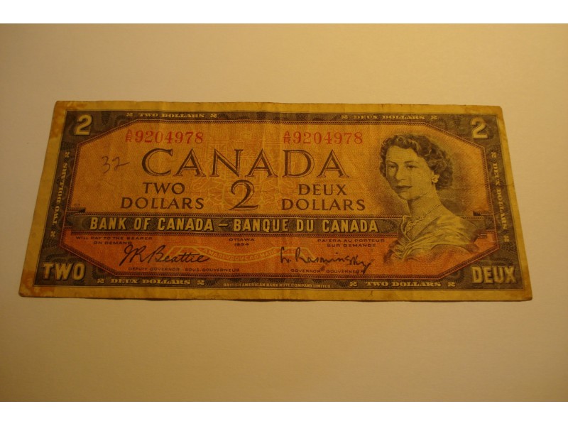 CANADA - 2 DOLARA - 1954