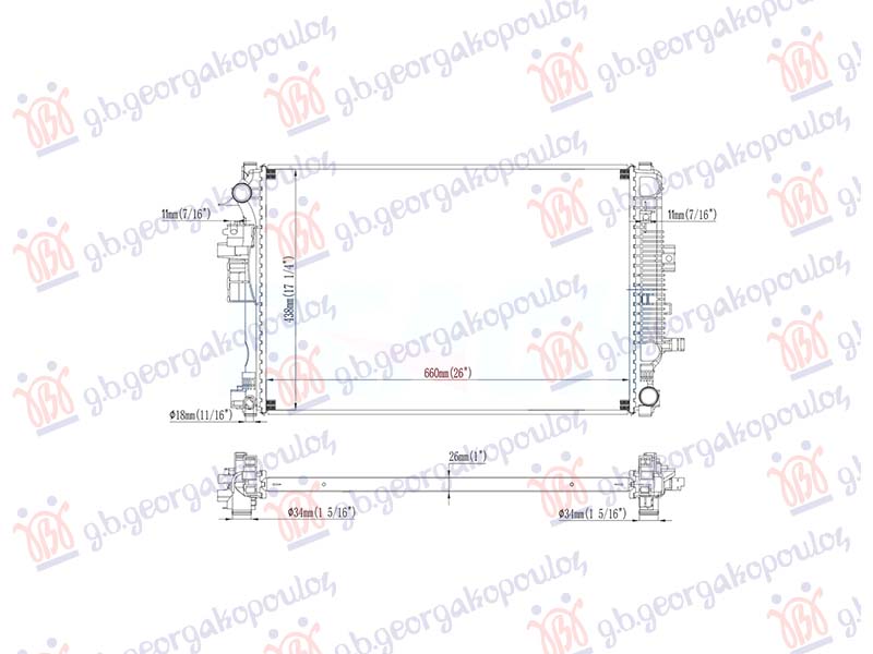 HLADNJAK MOTORA 1.5 BENZIN – 1.6 DIZEL (MAN) (660×438) OPEL INSIGNIA B Sports Tourer (Z18) (2020-) (OEM: 84208036)