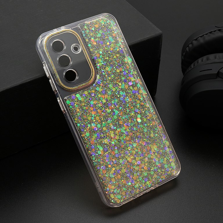 Zastitna maska (futrola) CRYSTAL GLOW - Samsung A566 Galaxy A56 5G narandzasta (MS)