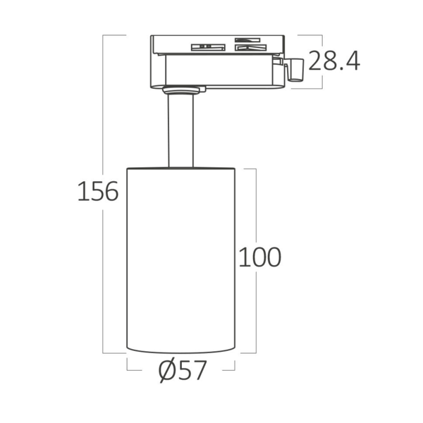 LED SINSKI REFLEKTOR CRNI SA GRLOM GU10 fi60x100mm BETA-TR2 2WRS BH04-10601 Braytron