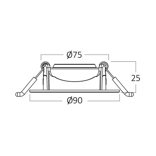 LED ROZETNA 5W 3CCT UGRADNA BELA OKRUGLA 3u1 TRI BOJE SVETLA 3000/4000/6500K BD02-00580