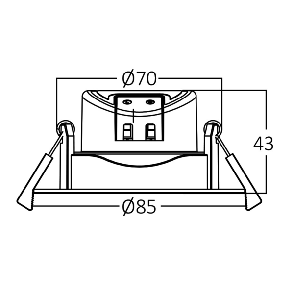 LED ROZETNA 7W 3CCT CRNA OKRUGLA IP54 3000/4000/6500K BD01-00781
