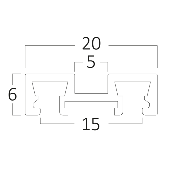 MAGNETIC ŠINA 2m SLIM NADGRADNA 48VDC CRNA BY41-01121